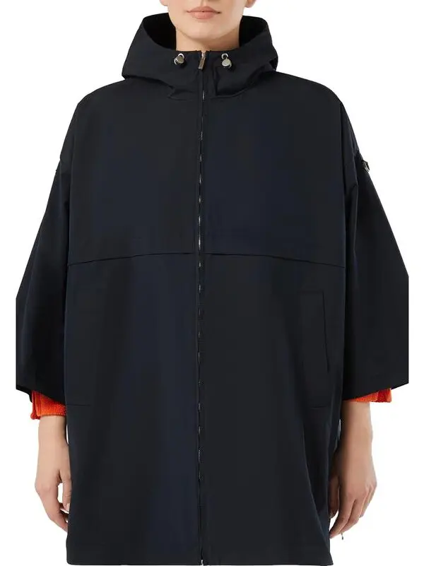 Marina Rinaldi Water Repellent Micro-twill Rain Coat - Midnight Blue