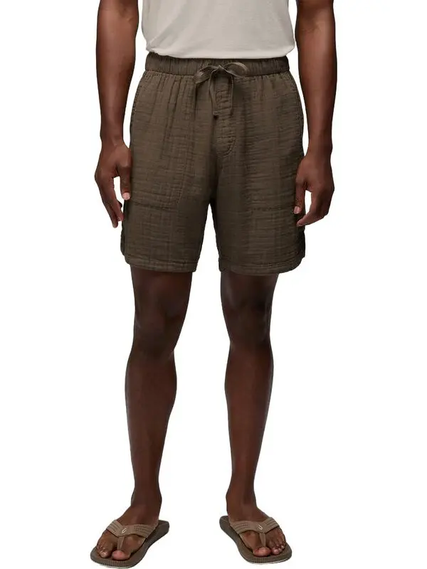 Prana Organic Cotton Drawstring Shorts - Mud