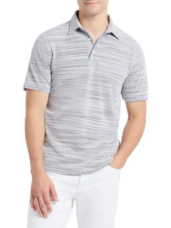 Robert Graham Bogner Cotton Blend Knit Polo - White