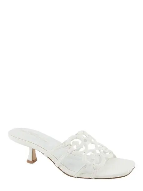 Christian Siriano Ixla Kitten Heel Sandal - Cloud Dancer