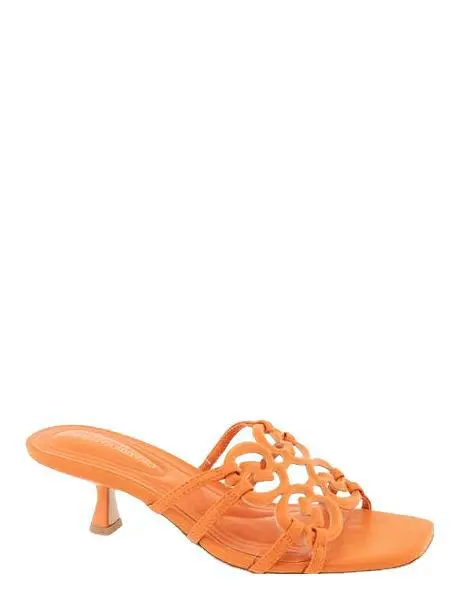Christian Siriano Ixla Kitten Heel Sandal - Sun Orange