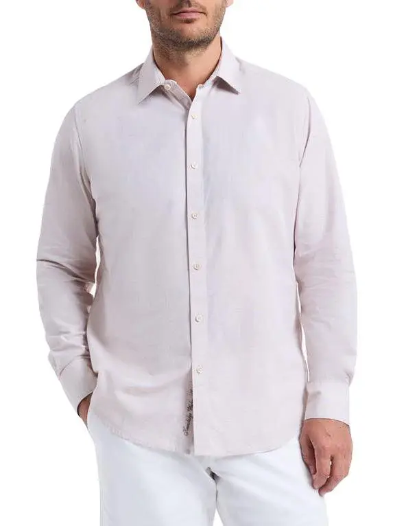 Robert Graham Avondale Cotton Button-up Shirt - Sand