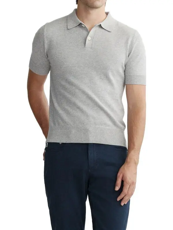 DL1961 Cotton & Cashmere Polo - Concrete
