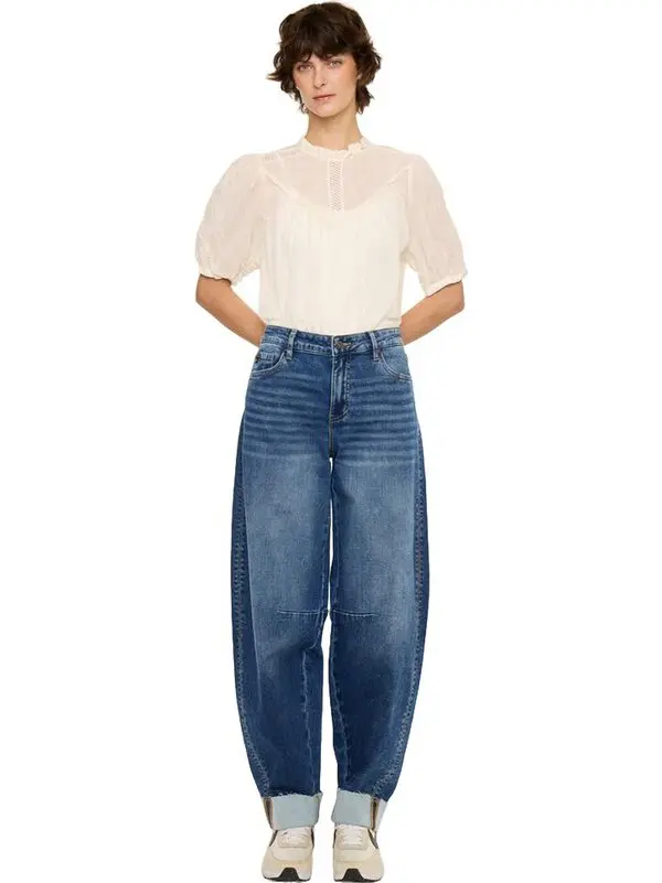 KANCAN Maeby Knit Horseshoe Jeans - Medium Light