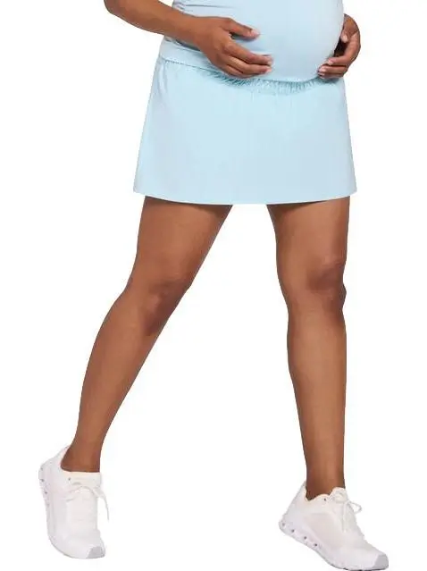 Motherhood Maternity Under The Belly Woven Tennis Skort - Aqua