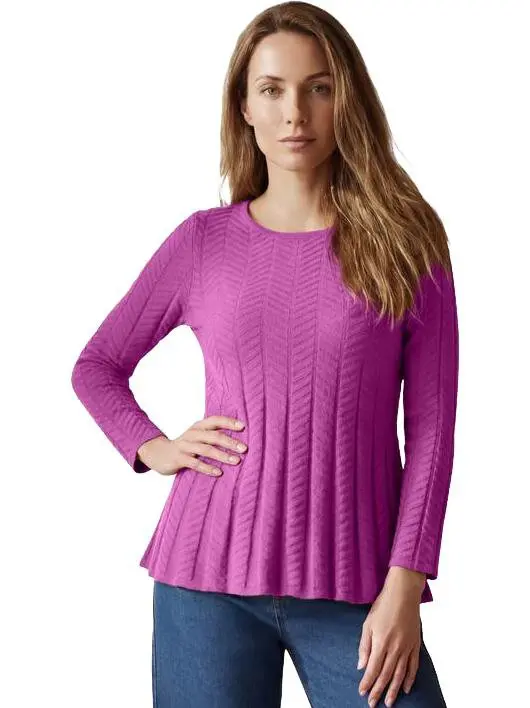 JESSICA LONDON Crochet Button-front Cardigan - Deep Orchid