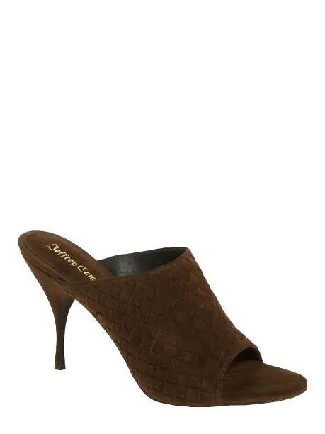 Jeffrey Campbell Bonsoir Slide Sandal - Brown Suede