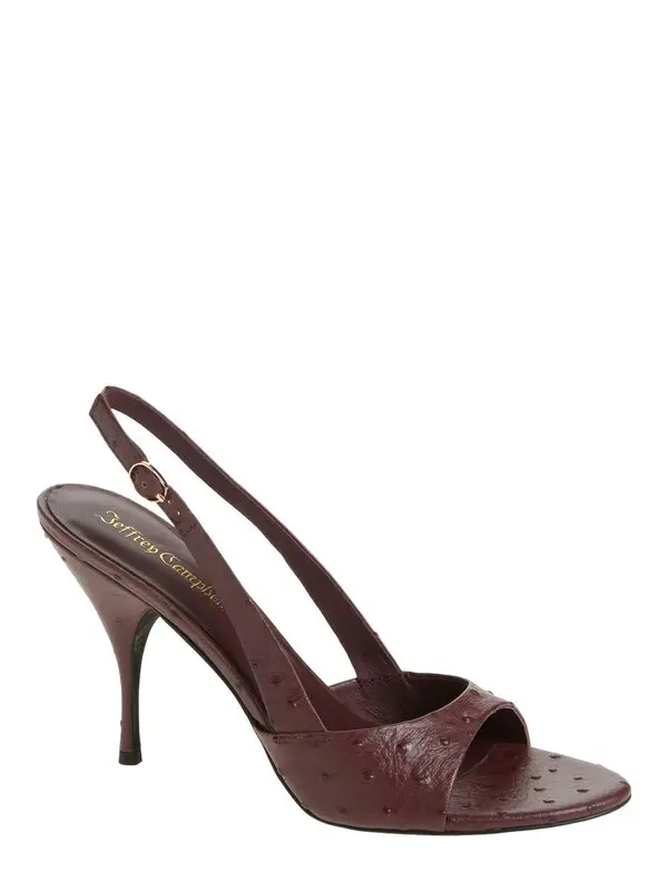 Jeffrey Campbell Triomphe Slingback Sandal - Wine Ostrich