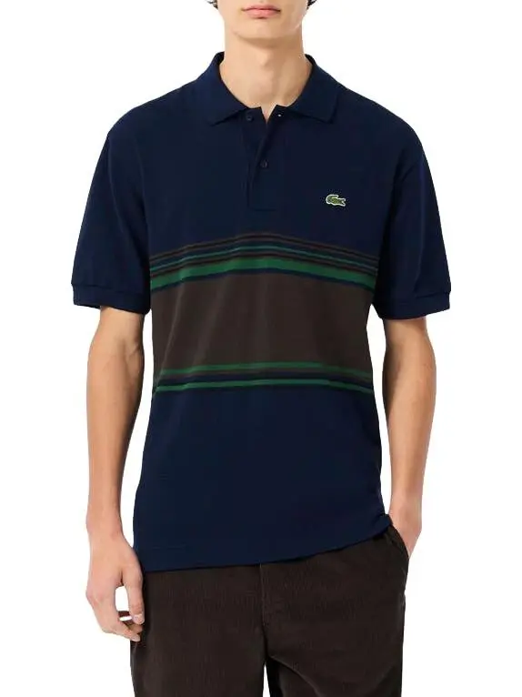 Lacoste Classic Fit Cotton Piqué Polo - Navy Blue