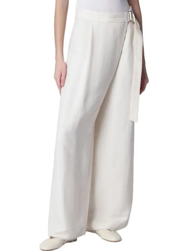 Brunello Cucinelli Sartorial Wrap Trousers - White