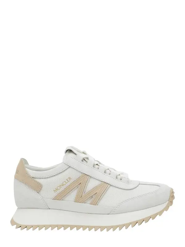 Moncler Pacey2 Sneakers In Canvas And Leather - White