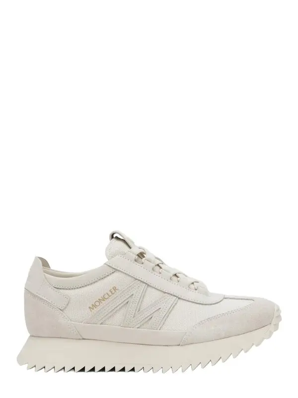 Moncler Pacey2 Canvas And Leather Sneakers - Beige