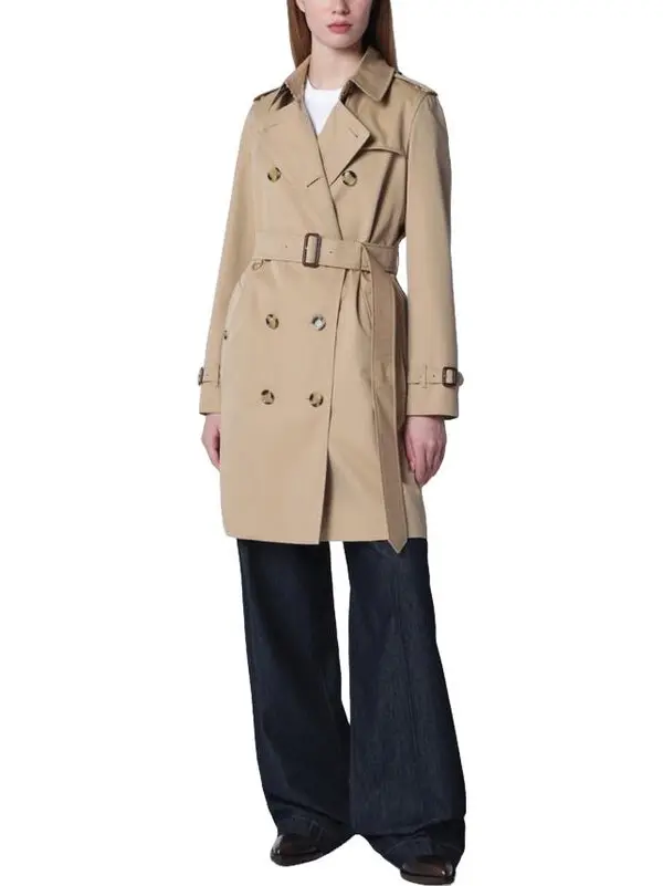 Burberry Kensington Cotton Trench Coat - Beige