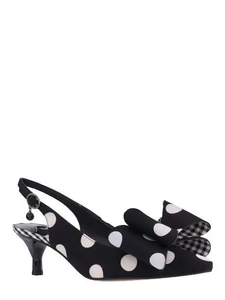 J. Reneé Delmare Slingback Pump - Black/white