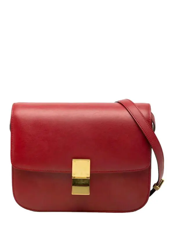 Celine 2010-2025 Medium Classic Box Crossbody Bag - Red