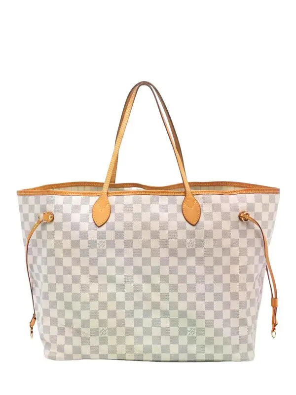 LOUIS VUITTON 2013 Damier Azur Neverfull Gm Tote Bag - White