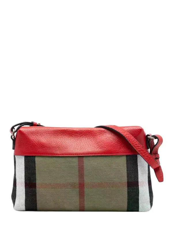 Burberry Small Mega Check Farley Crossbody Bag - Brown