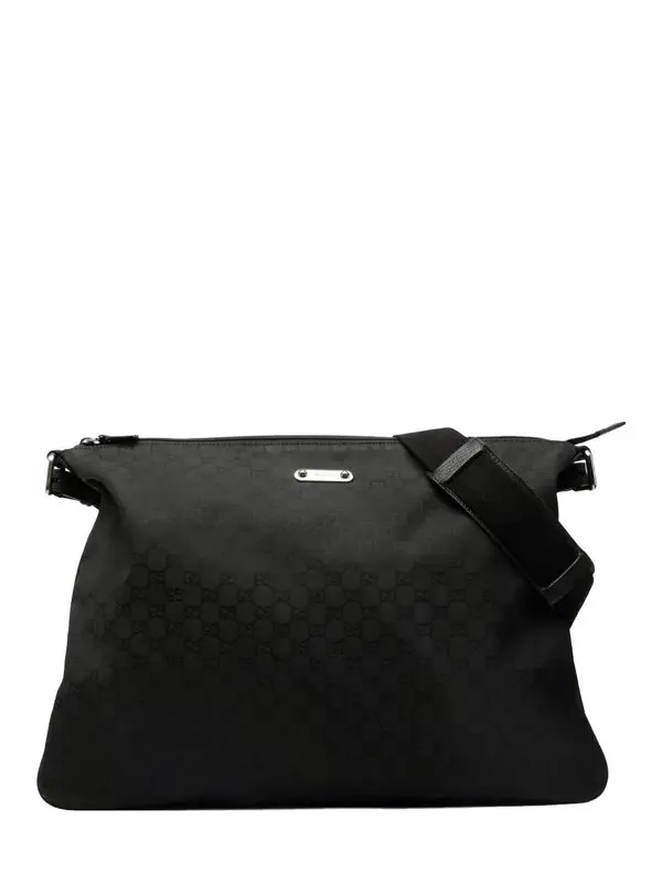 Gucci 2000-2015 Gg Nylon Crossbody Bag - Black