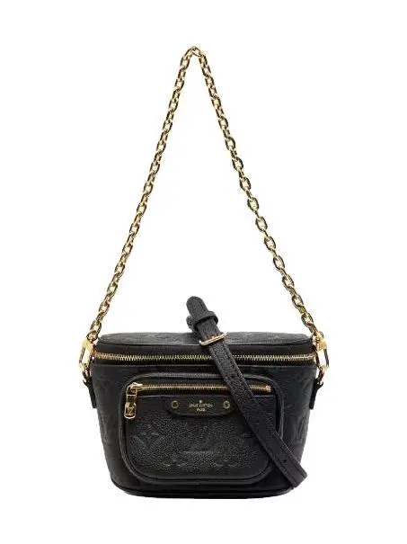 LOUIS VUITTON 2021-2025 Monogram Empreinte Mini Bumbag Satchel - Black