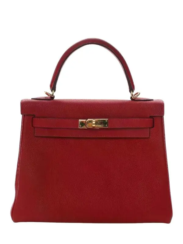 Hermès 2021 Togo Kelly Ii Retourne 25 Satchel - Red