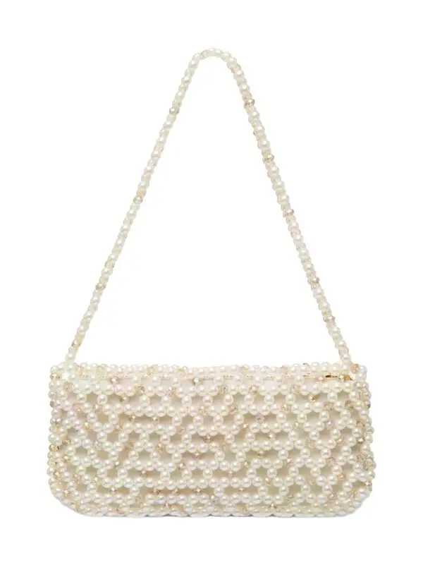 0711 TBILISI May Beaded Shoulder Bag - Neutrals