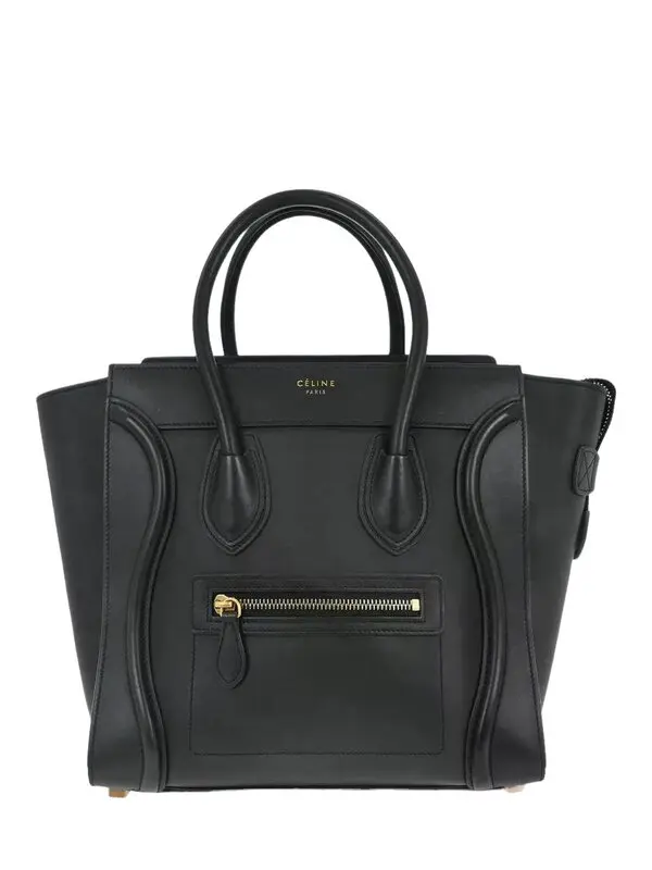 Celine 2017 Leather Tote Bag - Black