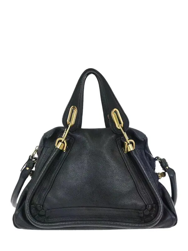Chloé 2010s 2way Leather Tote Bag - Black
