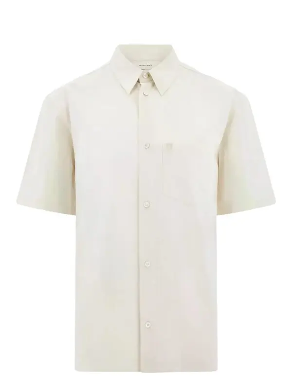 FERRAGAMO Chest-pocket Short-sleeve Shirt - White