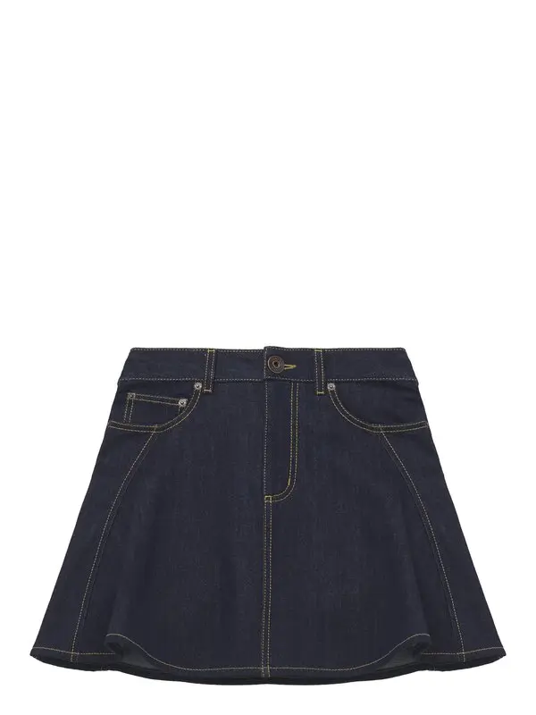 Alexander McQueen Denim Mini Skirt - Dark Blue Wash