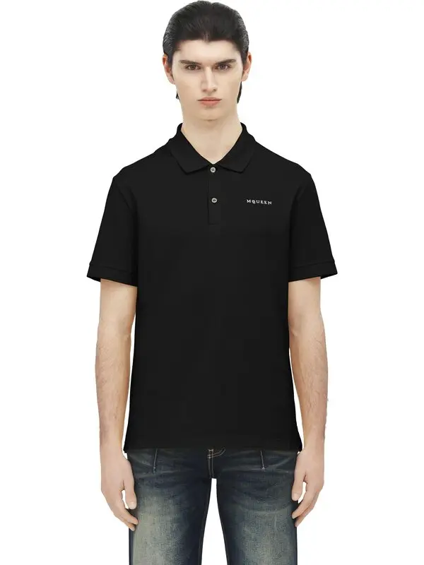 Alexander McQueen Logo Polo Shirt - Black