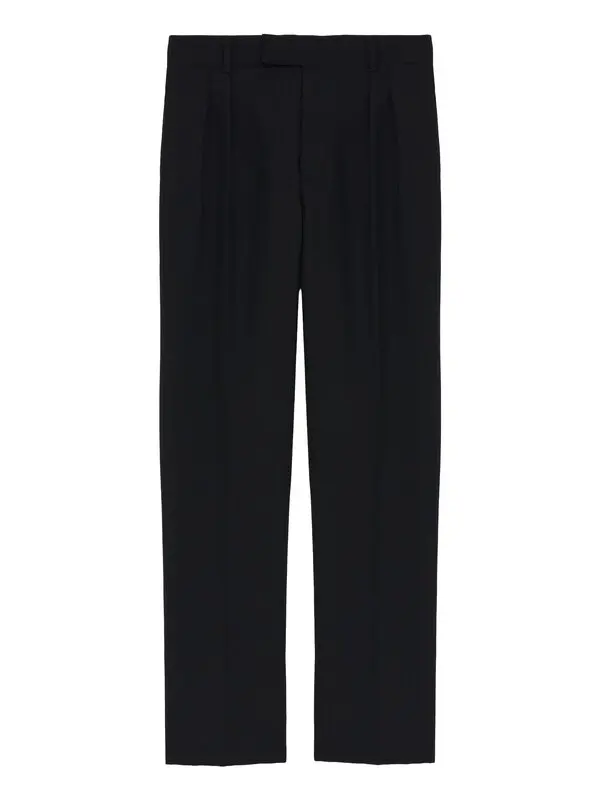 Alexander McQueen Wool Mohair Tailored Trousers - Black