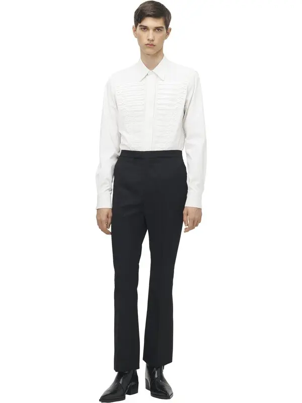 Alexander McQueen Wool Gabardine Tailored Trousers - Black