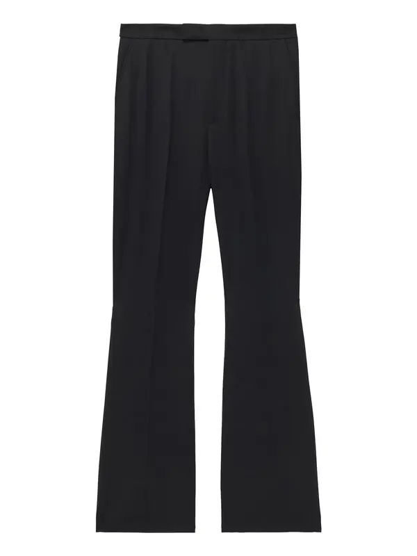 Alexander McQueen Wool Gabardine Tailored Trousers - Black