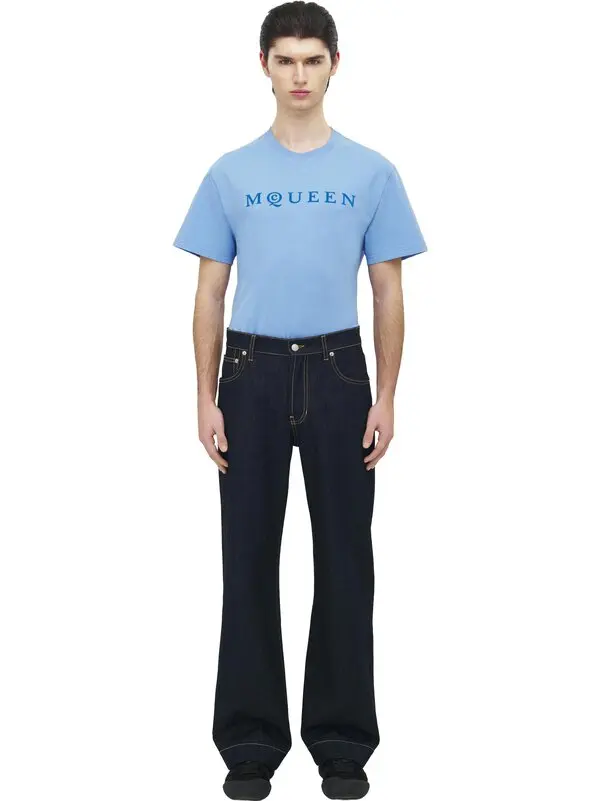 Alexander McQueen Wide-leg Denim Jeans - Indigo