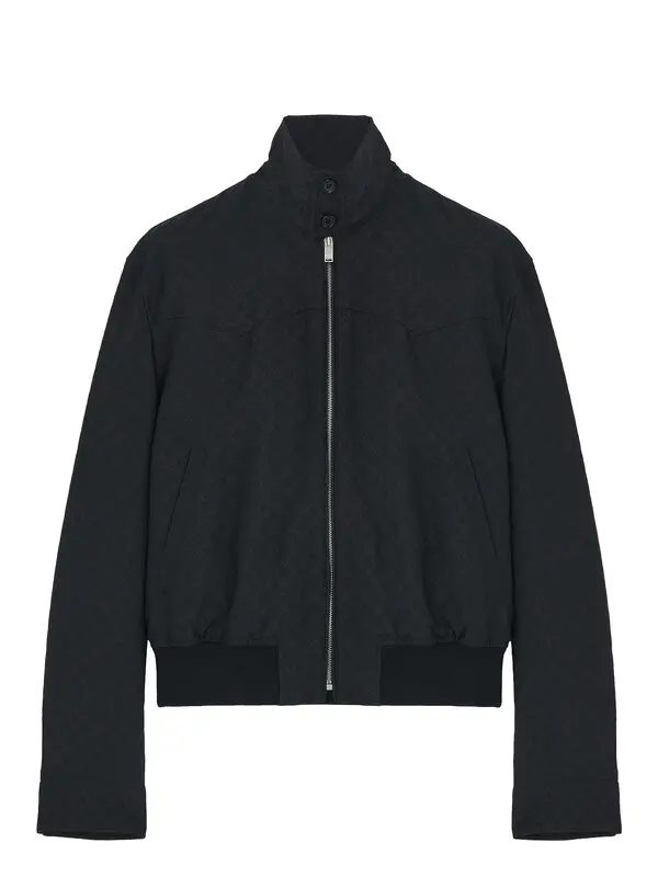 Alexander McQueen Cropped Harrington Jacket - Black
