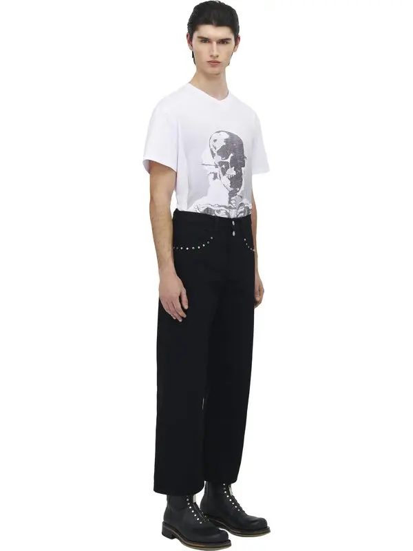 Alexander McQueen Cropped Denim Jeans - Black