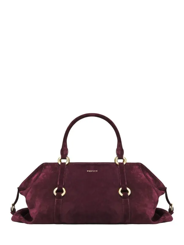 Alexander McQueen Farringdon Suede Bag - Oxblood