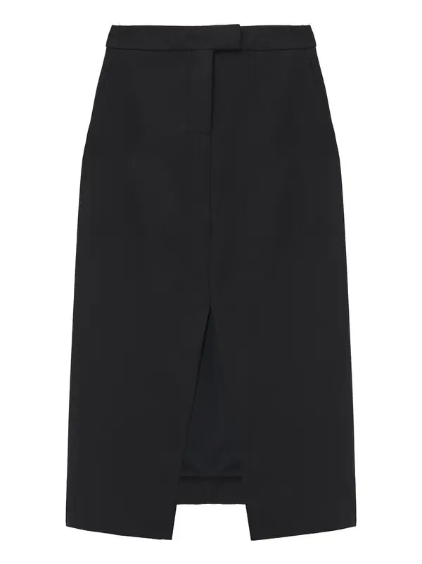Alexander McQueen Cutaway Pencil Skirt - Black
