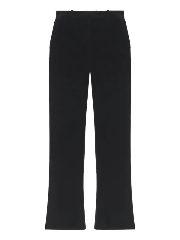 Alexander McQueen Cotton Velvet Tailored Trousers - Black