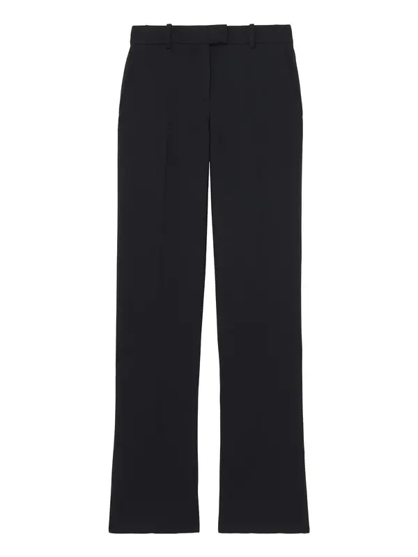 Alexander McQueen Wool Silk Tailored Trousers - Black