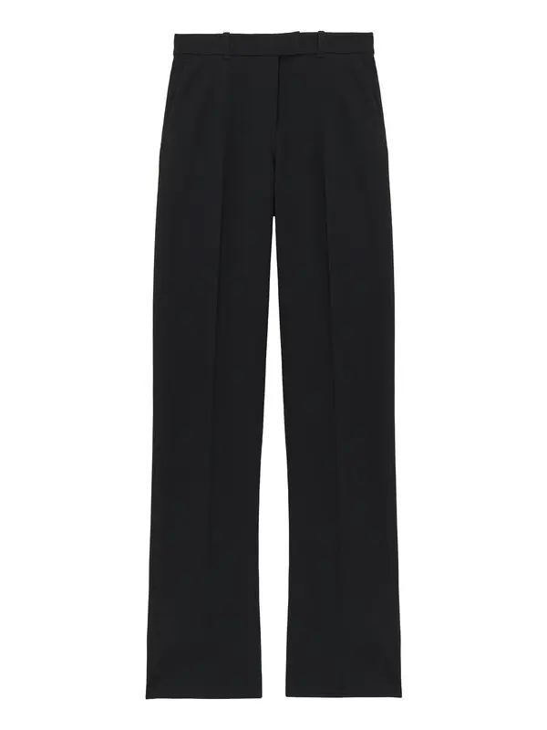 Alexander McQueen Wool Gabardine Tailored Trousers - Black