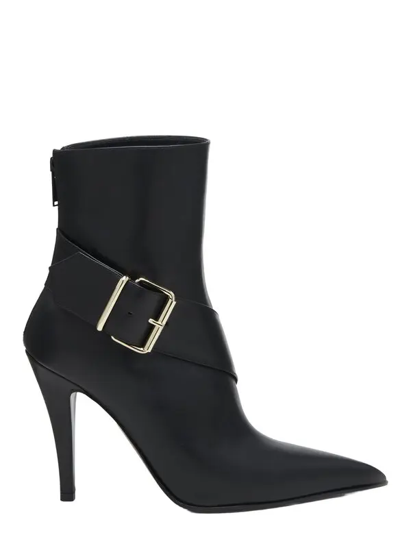 Alexander McQueen Heron Buckle Boots - Black