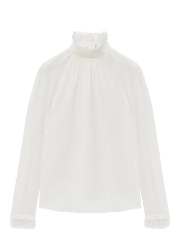 Alexander McQueen Lace Insert Top - Light Ivory