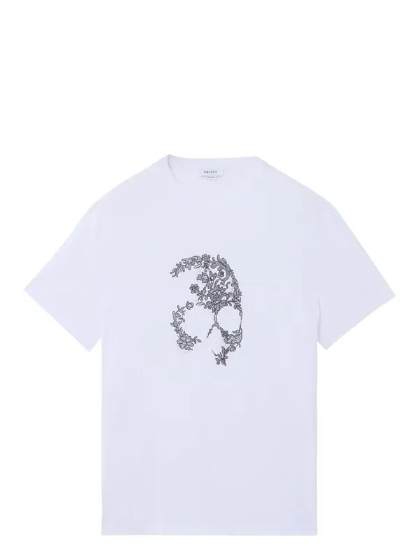 Alexander McQueen Lace Skull T-shirt - Black