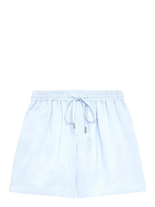 Alexander McQueen Skull Jacquard Pyjama Shorts - Light Blue