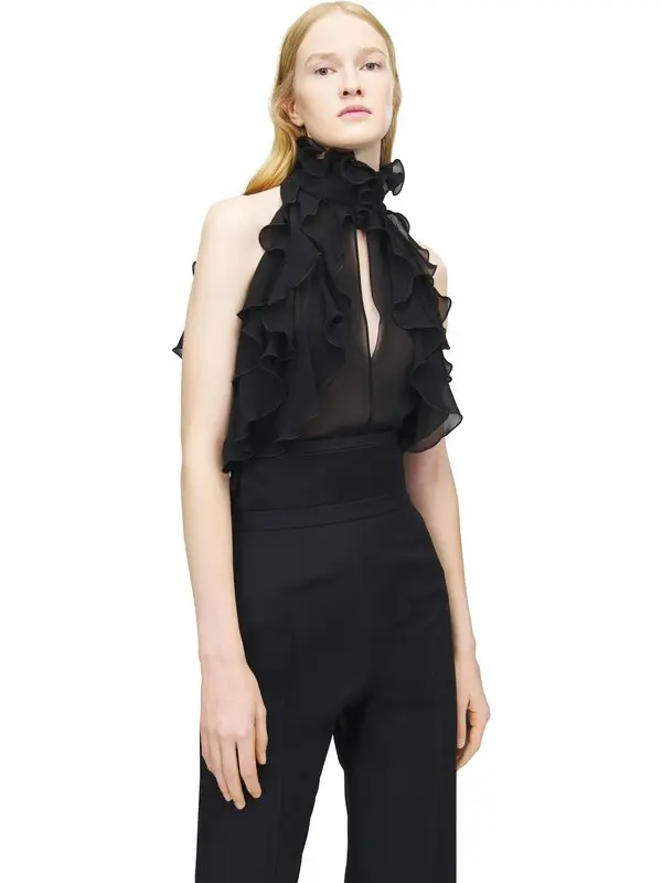 Alexander McQueen Ruffled Top - Black