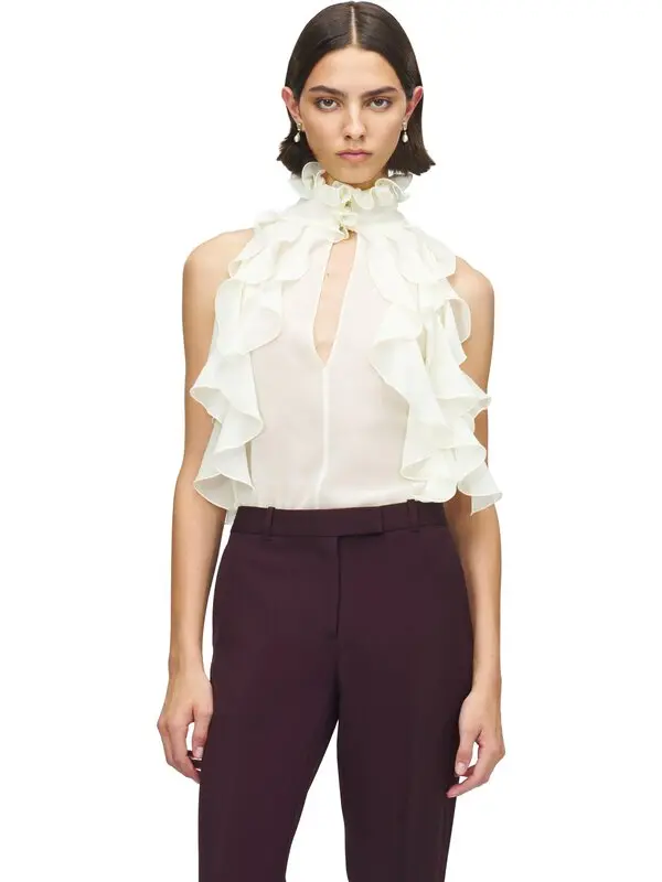 Alexander McQueen Ruffled Top - Cream