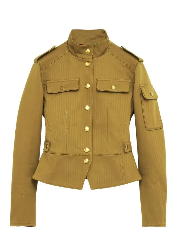 Alexander McQueen Utility Peplum Jacket - Tan
