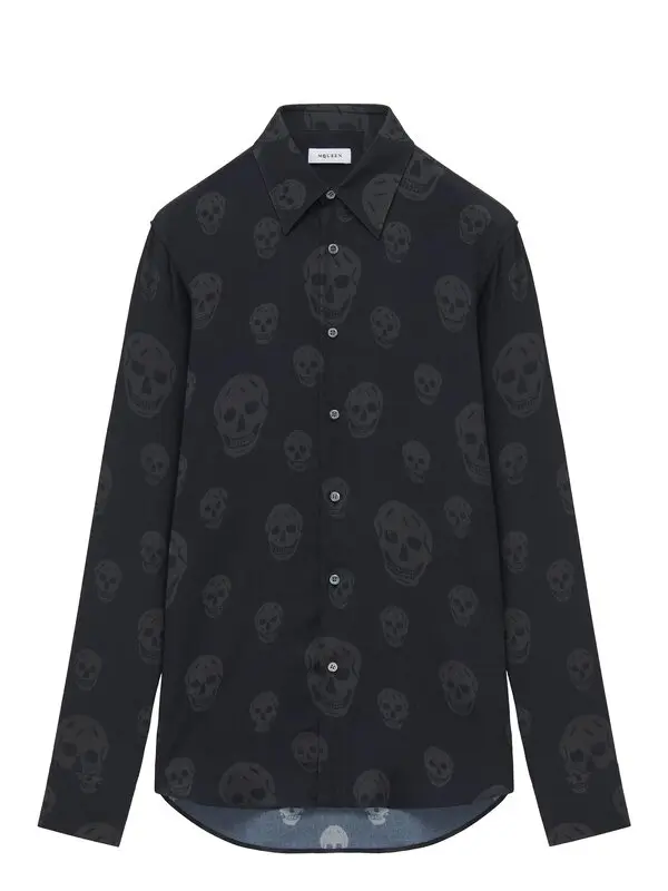 Alexander McQueen Skull Print Shirt - Black