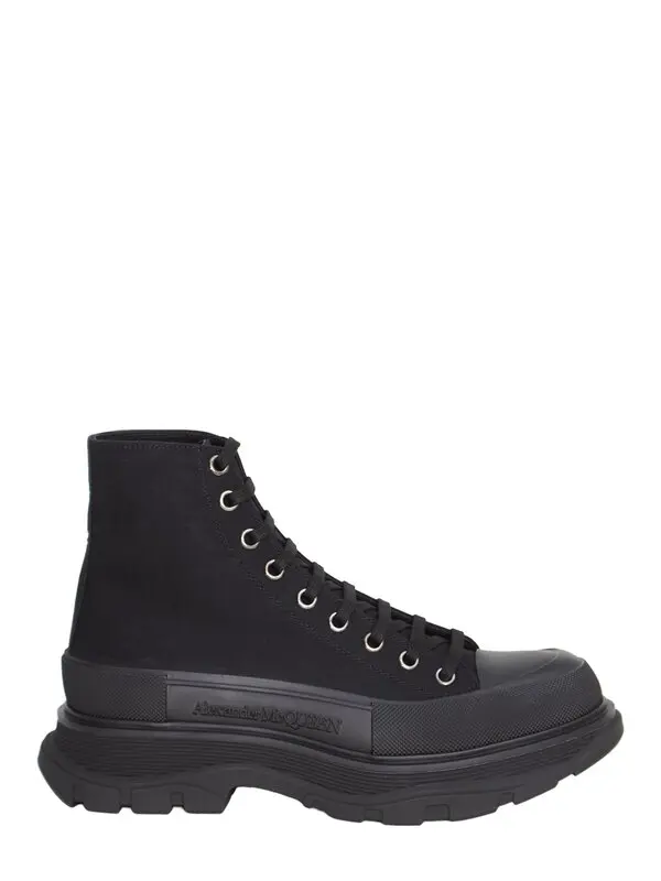 Alexander McQueen Tread Slick Lace-up Boots - Black